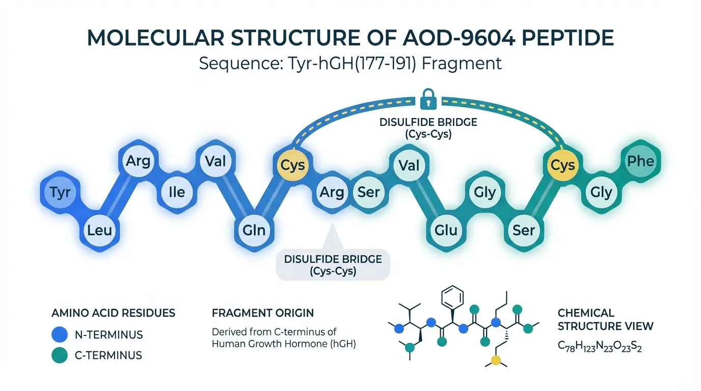 AOD-9604 Molecular Structure and Properties | Peptide Protocol Wiki