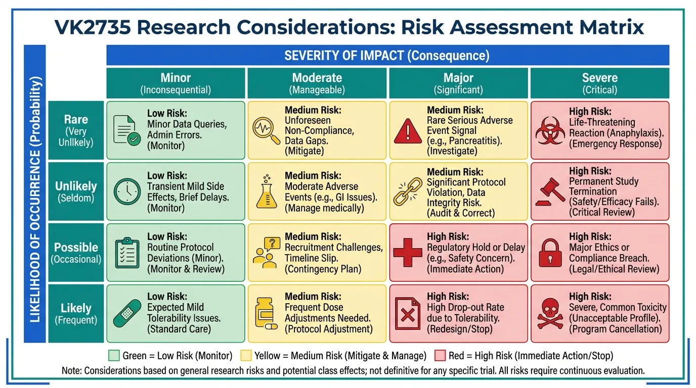VK2735: Phase 2 Only — Risks & Legal Status (2026) | Peptide Protocol Wiki